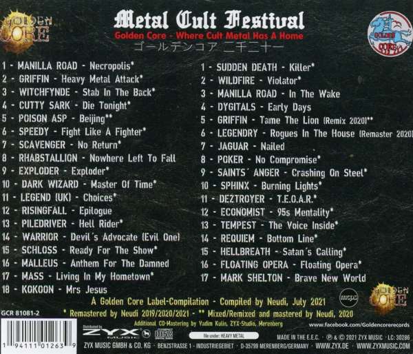 Osta Metal Cult Festival (CD) levy netistä – SumashopFI