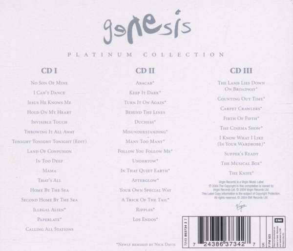 Osta Genesis - The Platinum Collection (CD) levy netistä – SumashopFI