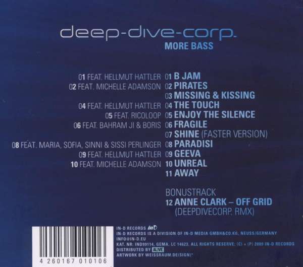 Osta Deep Dive Corp. - More Bass (CD) levy netistä – SumashopFI